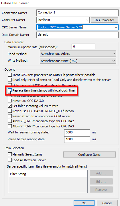 Logging Data with Local Timestamp in DataHub